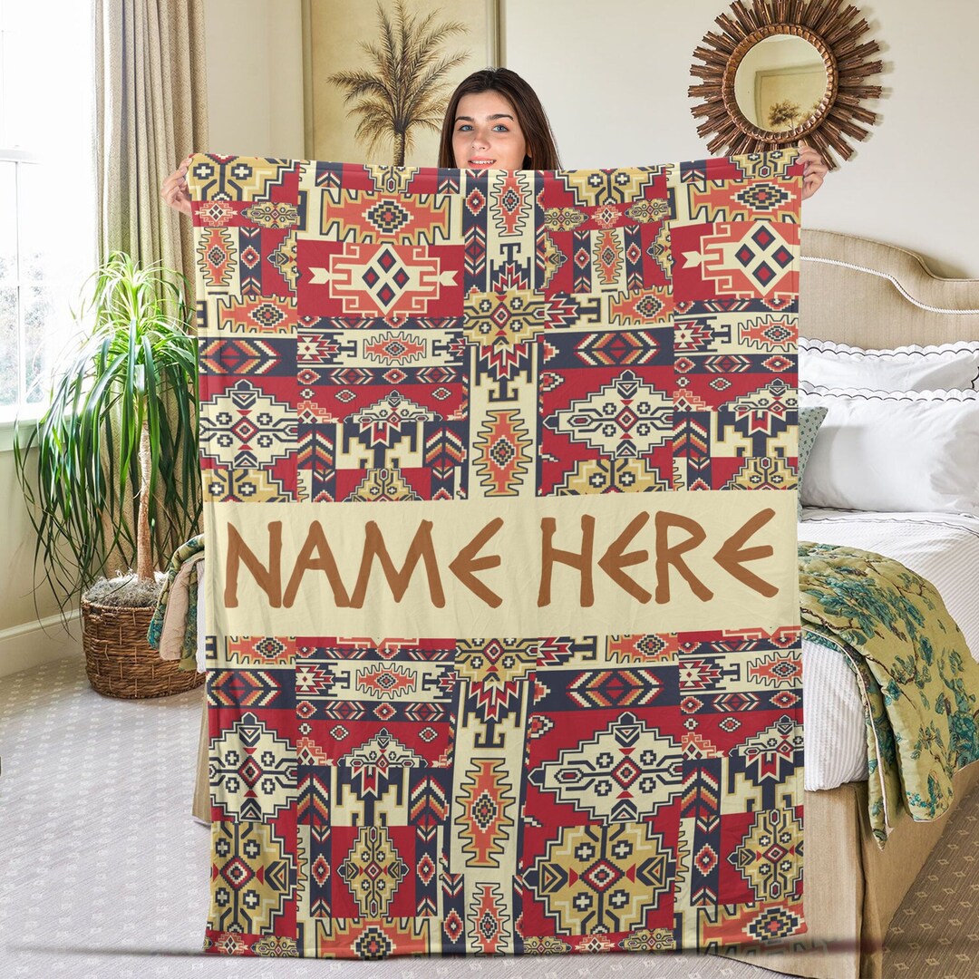 Personalized Native American Blanket, Traditional Native Blanket ...