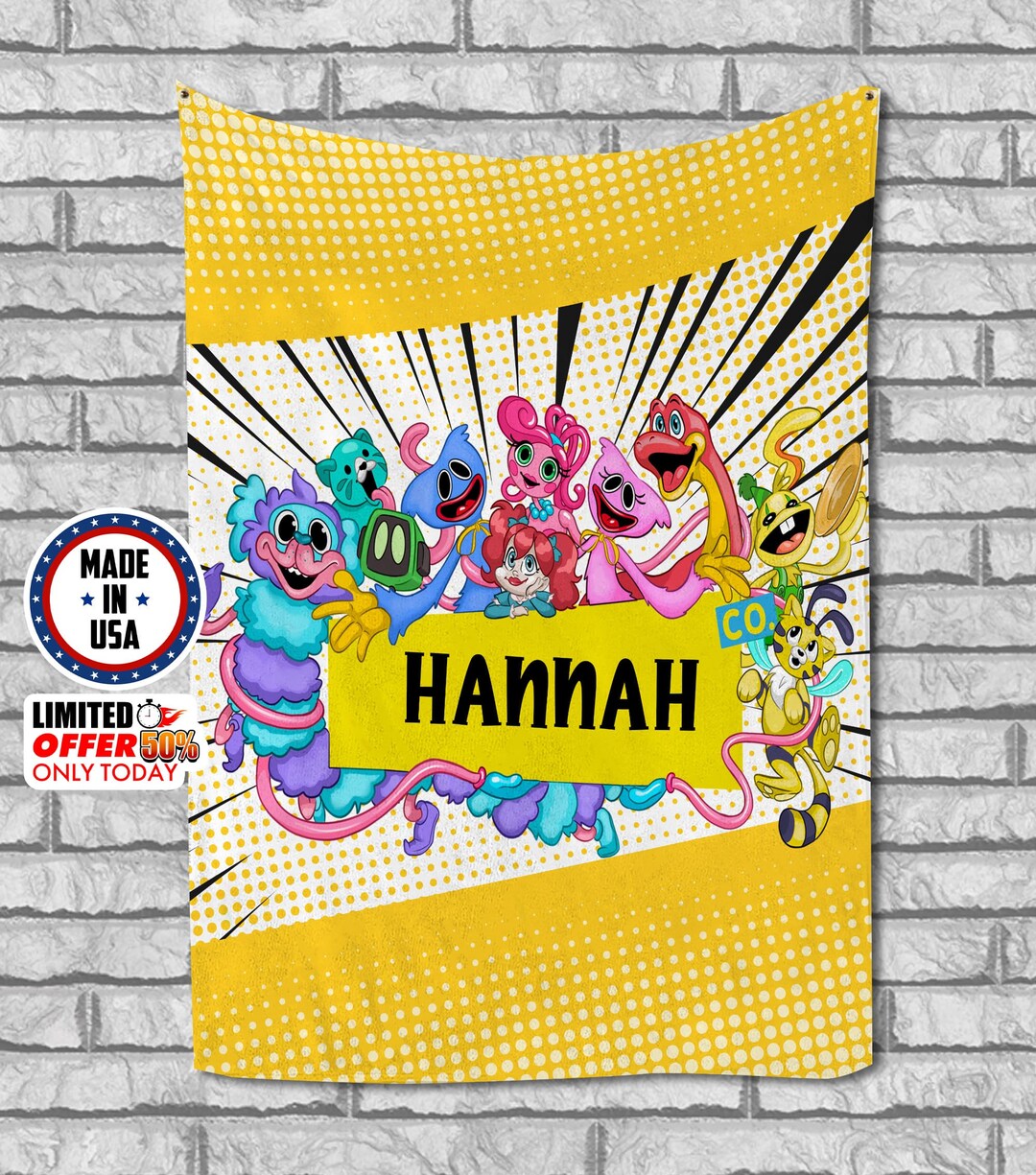 Custom Poppy Playtime Quilt Blanket,poppy Playtime Bedding Set,poppy ...