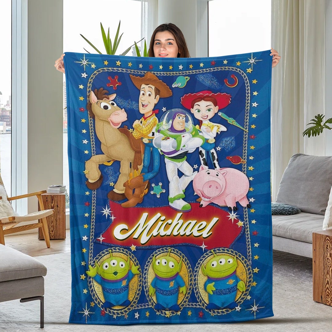 Toy Story Movie Blanket, Personalized Disney Cartoon Blanket, Toy Story ...