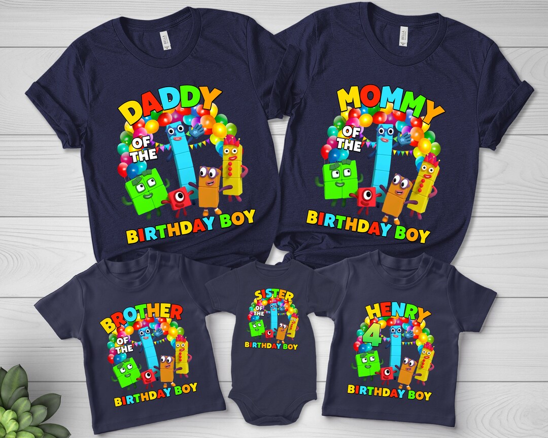 Custom Numberblocks T-shirt, Numberblocks Birthday Shirt, 1-10 ...
