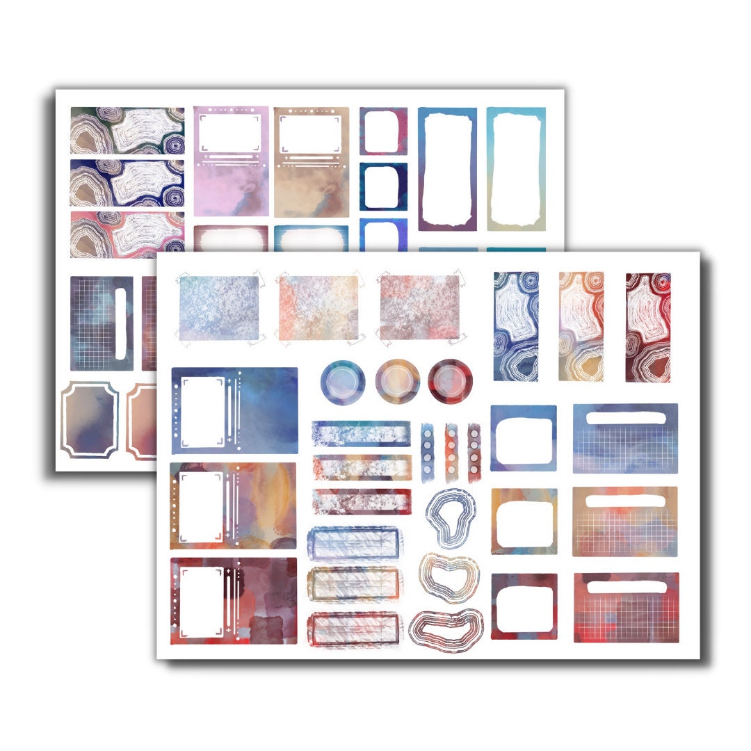 Hand Drawn Digital Planner Stickers Basic Blocks - Etsy
