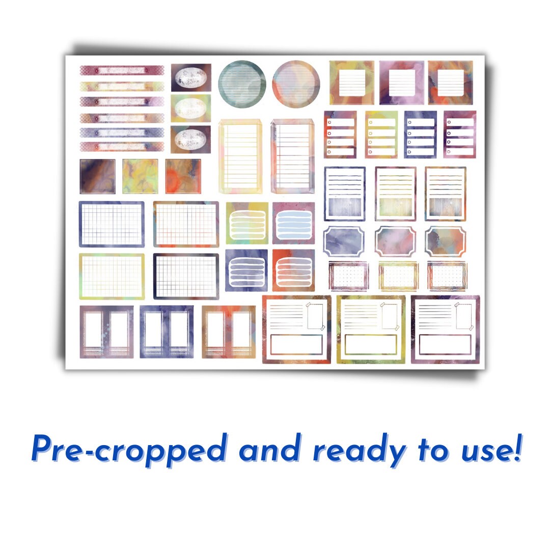 Hand Drawn Digital Planner Stickers Basic Blocks - Etsy