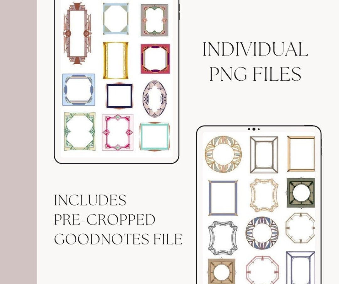 Home Decor Themed Digital Stickers Frames - Etsy