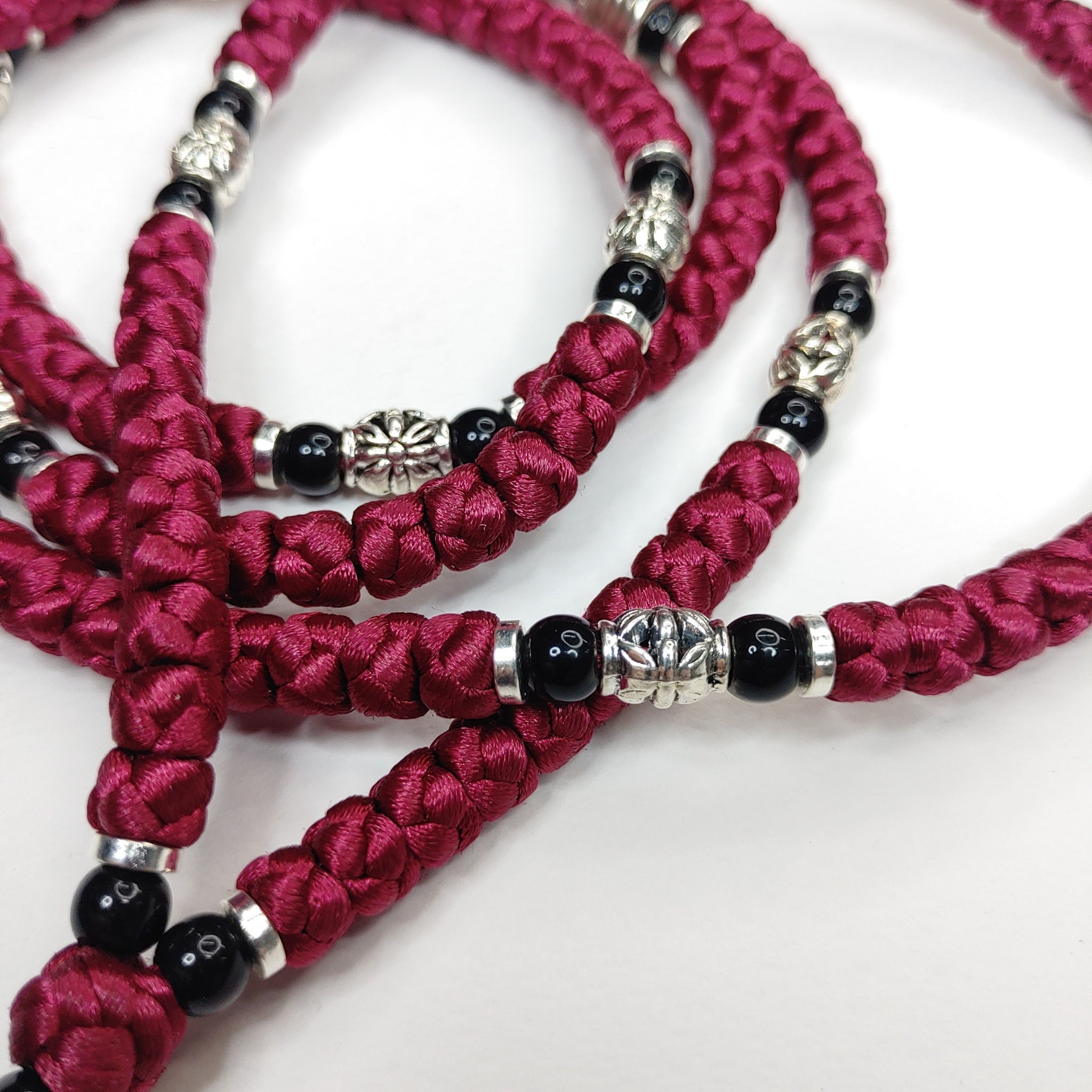 150 Knots Christian Handmade Prayer Rope Komboskini With Metal and ...