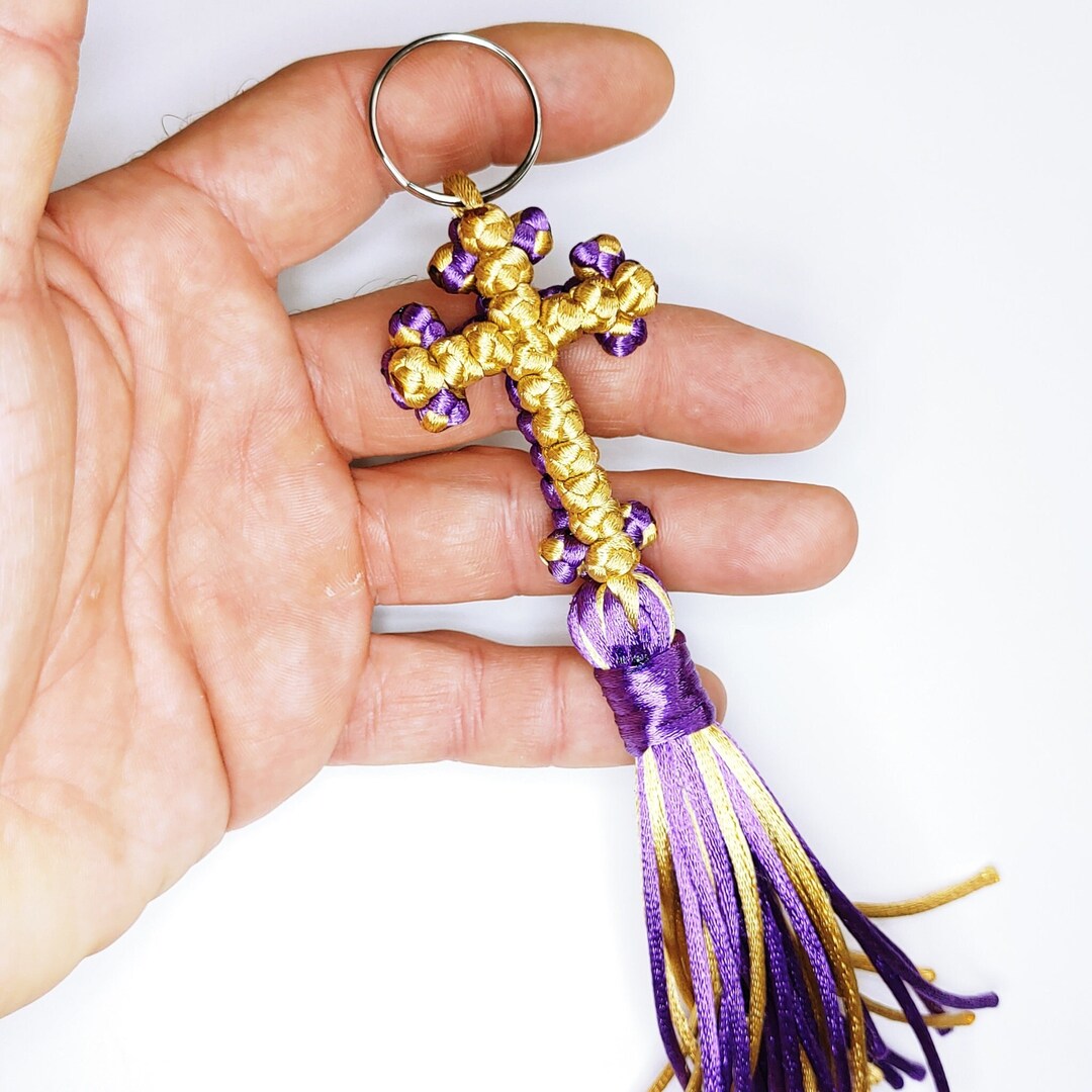 Handmade Greek Komboskini Rosary Key Chain, Christian Gift - Etsy