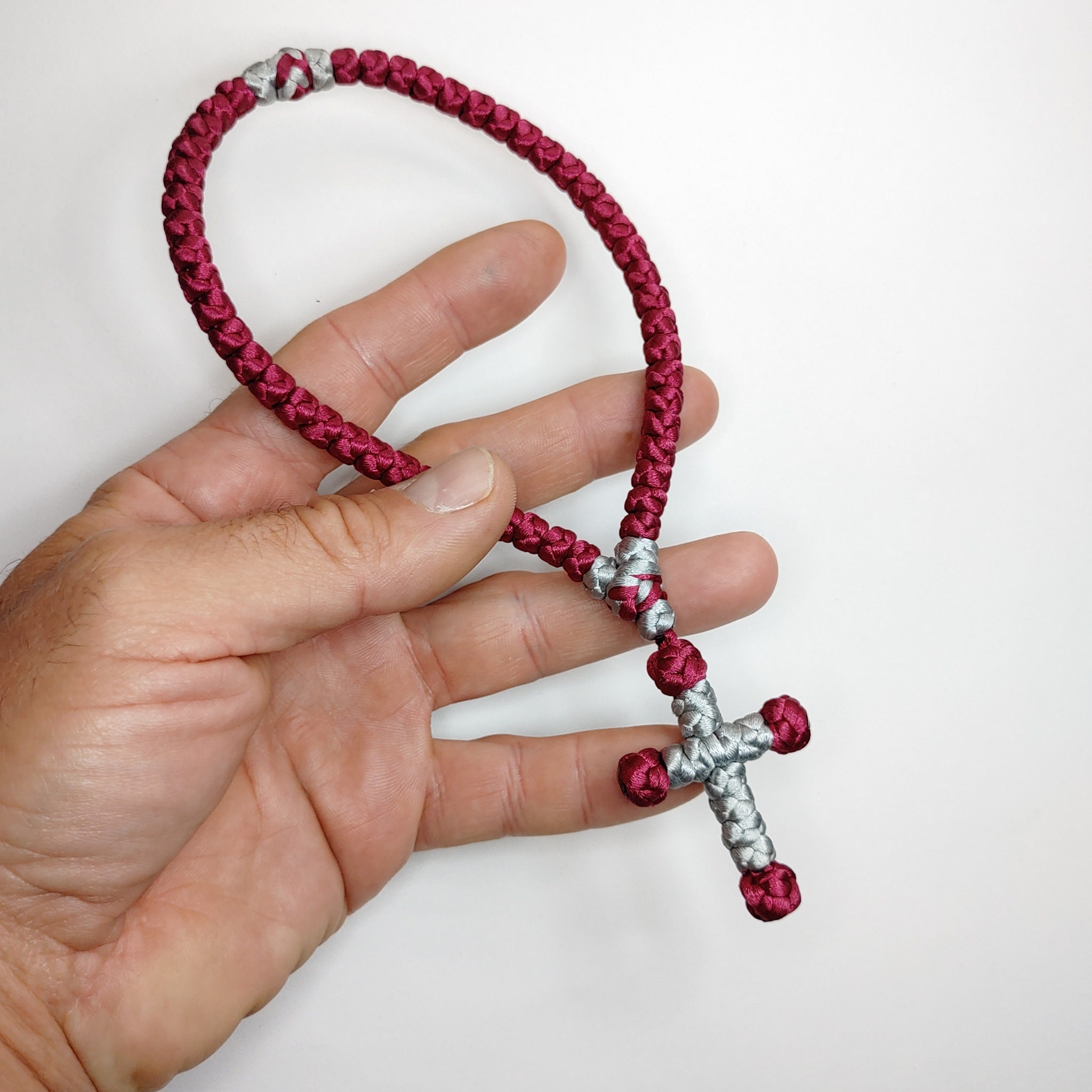 50 Knots Christian Handmade Prayer Rope Komboskini Greek Rosary - Etsy