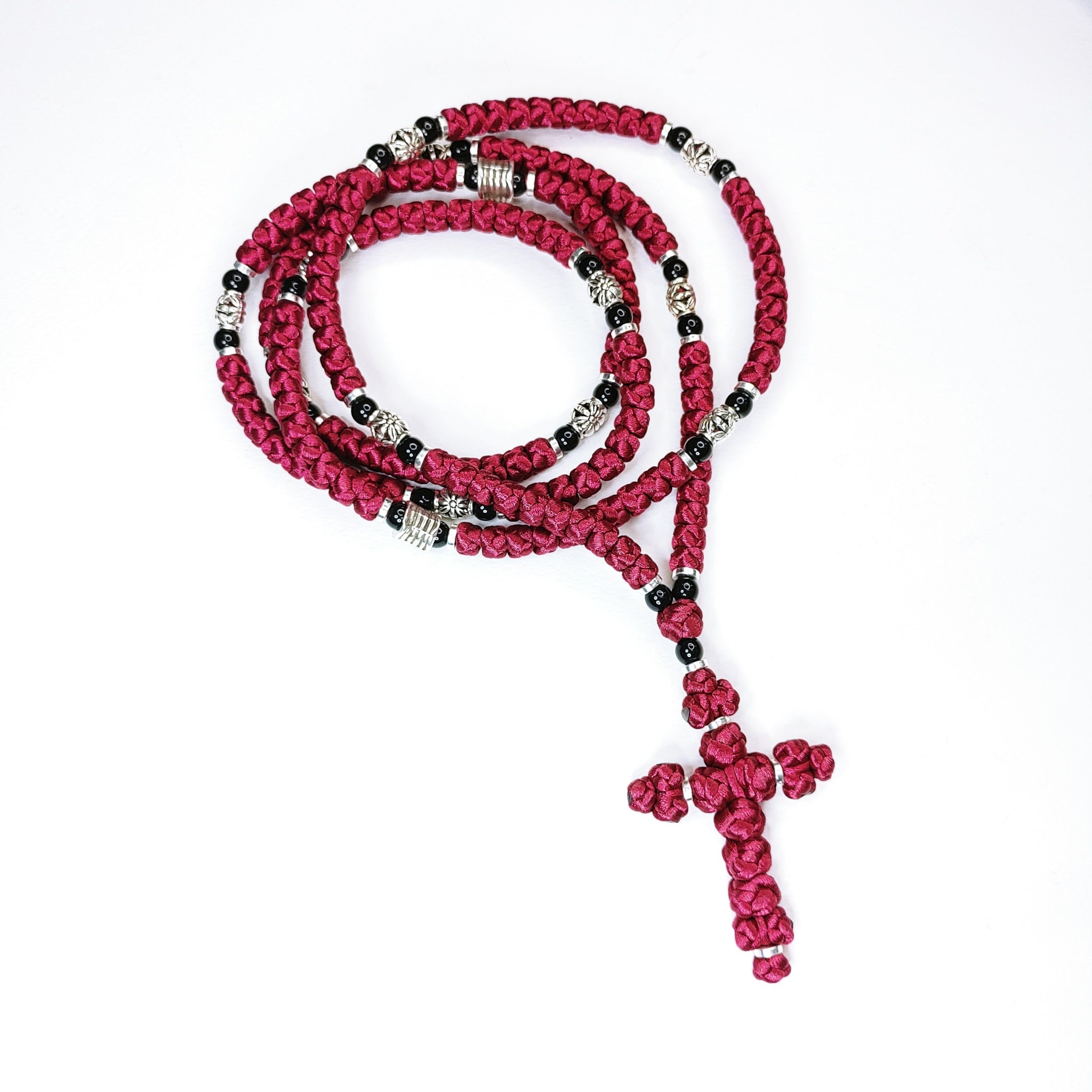 150 Knots Christian Handmade Prayer Rope Komboskini With Metal and ...