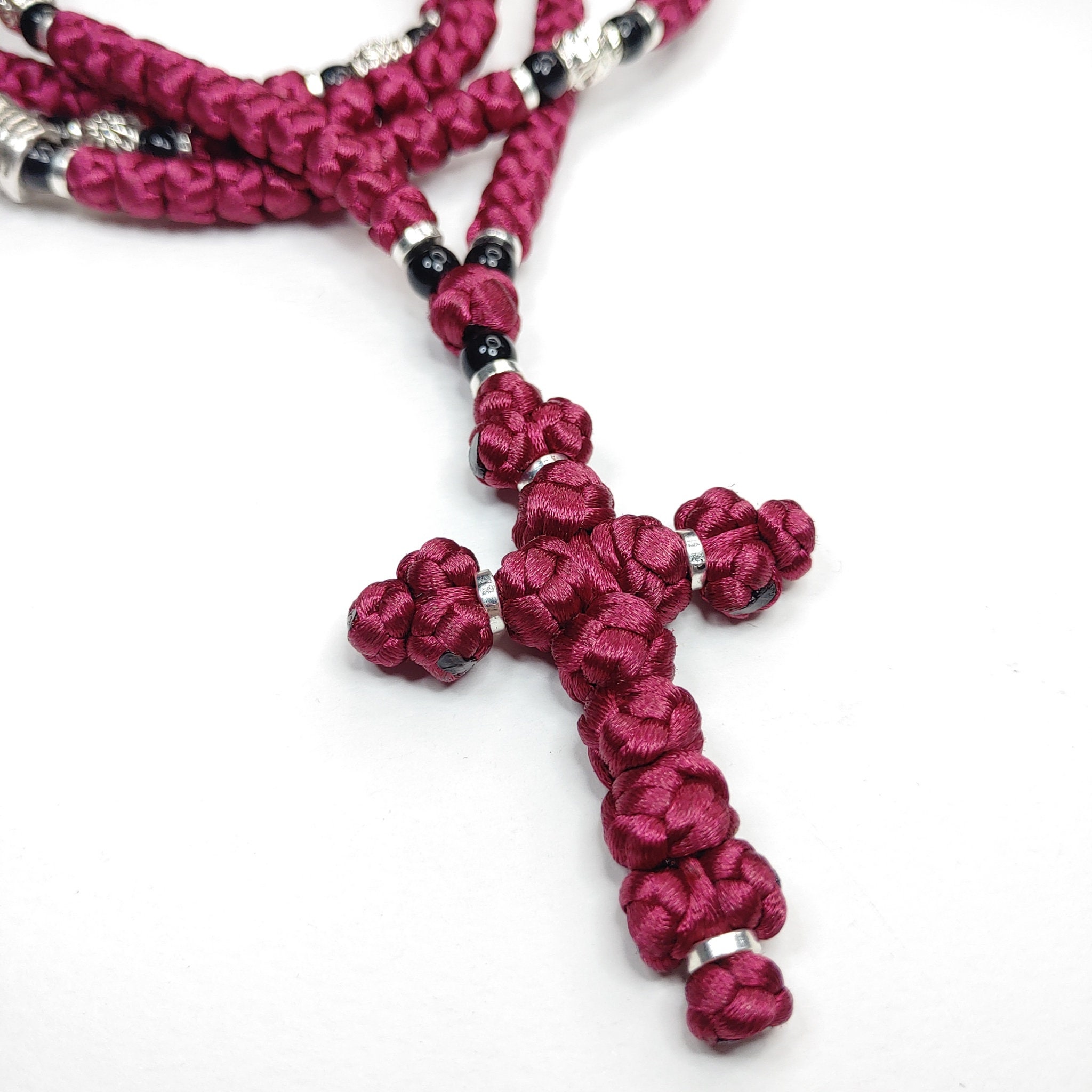 150 Knots Christian Handmade Prayer Rope Komboskini With Metal and ...