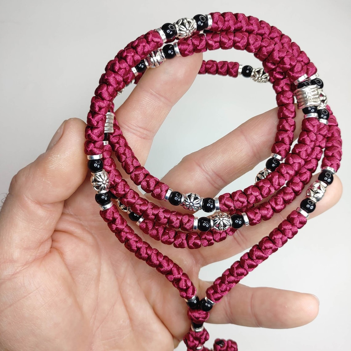 150 Knots Christian Handmade Prayer Rope Komboskini With Metal and ...