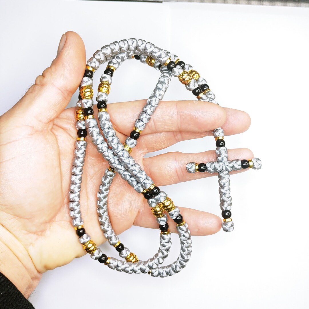 100 Knots Christian Handmade Prayer Rope Komboskini With Metal - Etsy