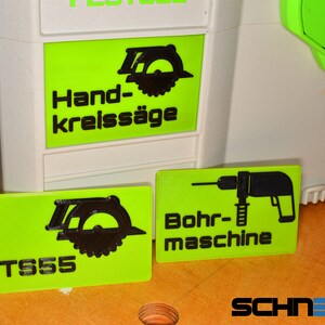 Plug-in Card for Labeling Festool Systainer / Plug-in Label Festool ...