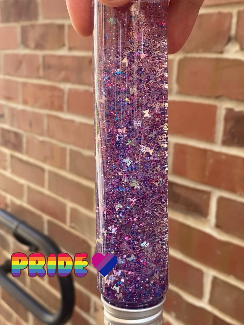 Mini Bisexual Flag Inspired Glitter Sensory Bottle_pride - Etsy