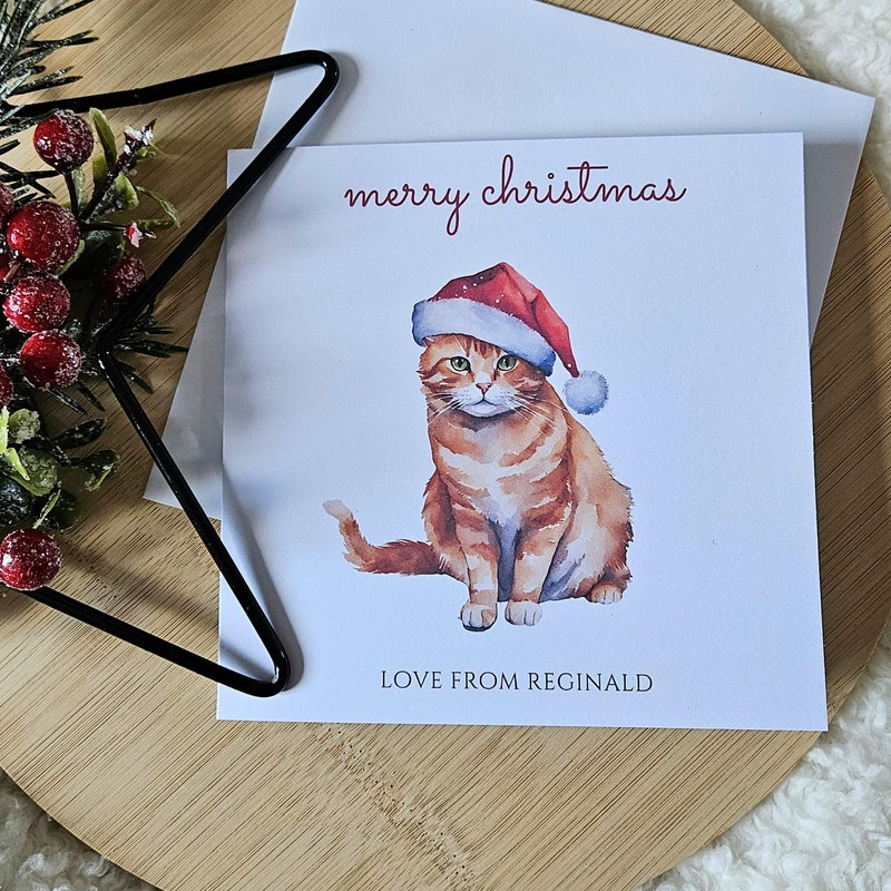 Cat Christmas Cards - Etsy