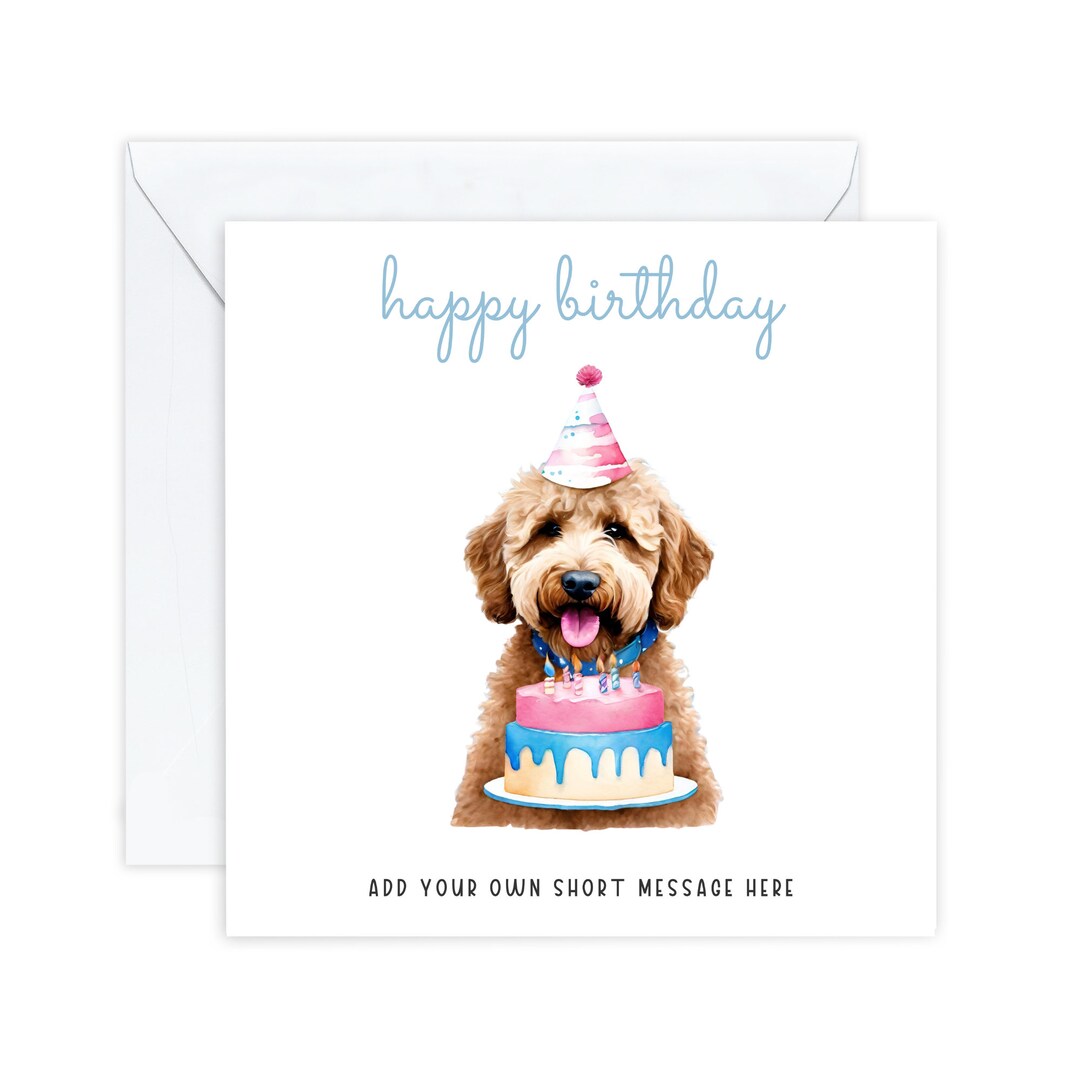 Personalised Labradoodle Birthday Card for Her for Him for - Etsy