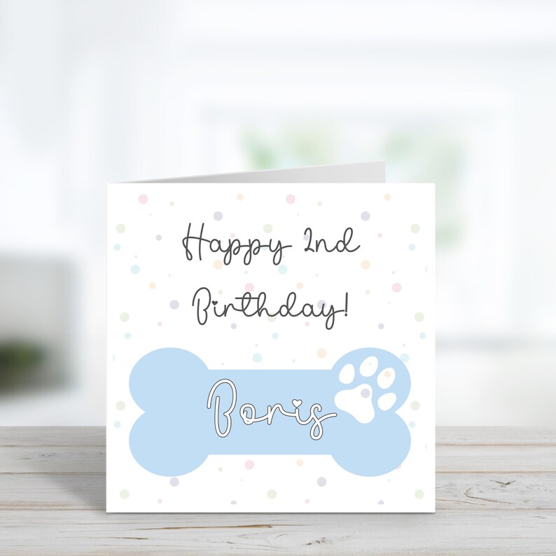 Dog Birthday Card Birthday Cards for Dog Pet Birthday Card - Etsy