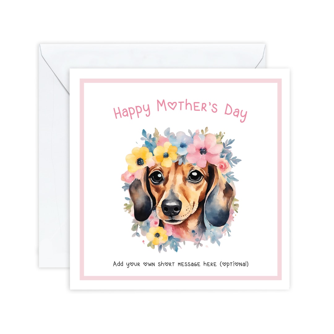Dachshund Mother's Day Card. From the Dog, Custom Personalised Mother's ...