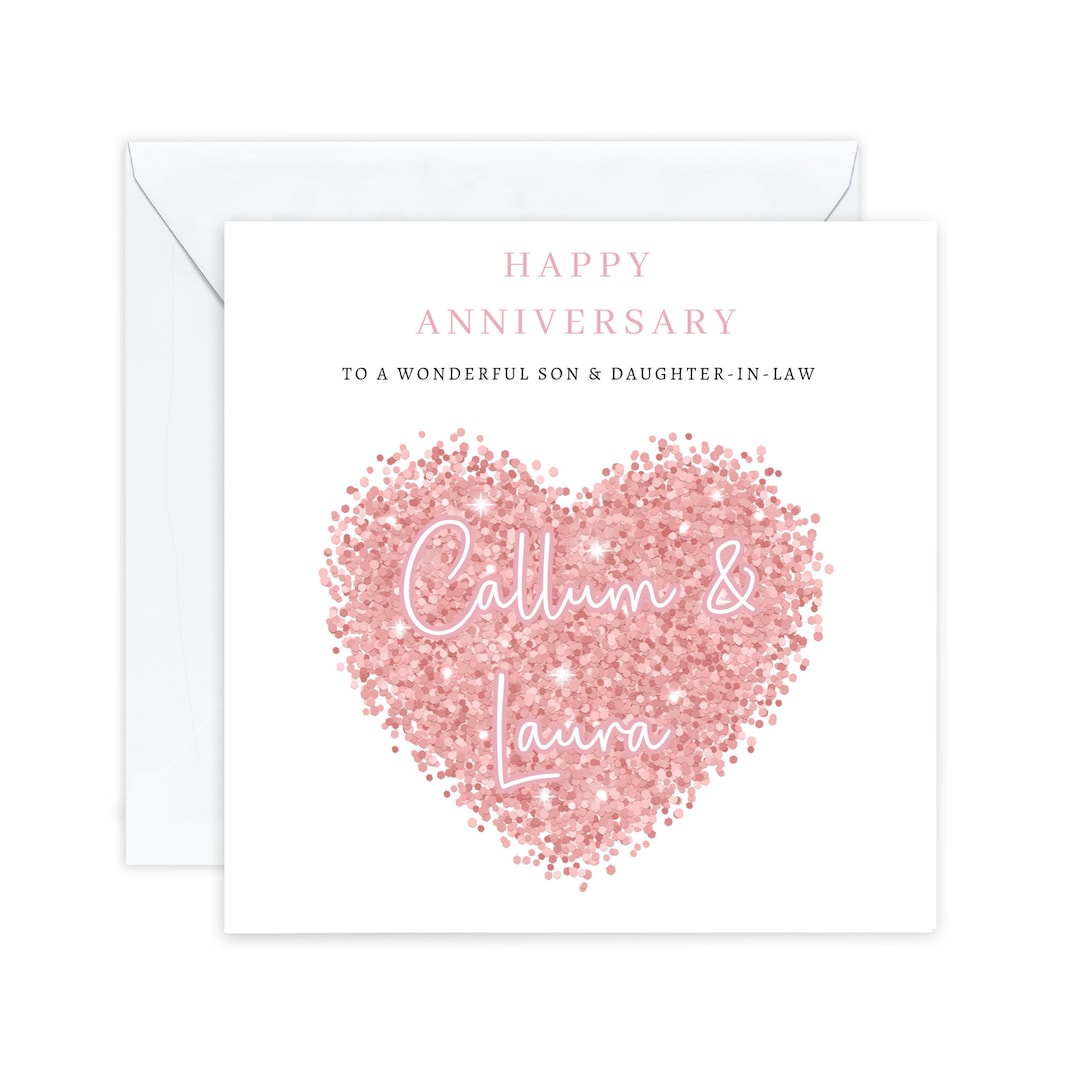 Personalised Anniversary Card For Son And Daughter In Law Daughter In personalised-anniversary-card-for-son-and-daughter-in-law-daughter-in