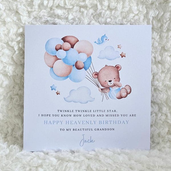 Happy Heavenly Birthday Poem - Etsy