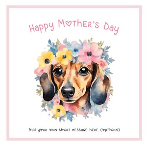 Dachshund Mother's Day Card. From the Dog, Custom Personalised Mother's ...