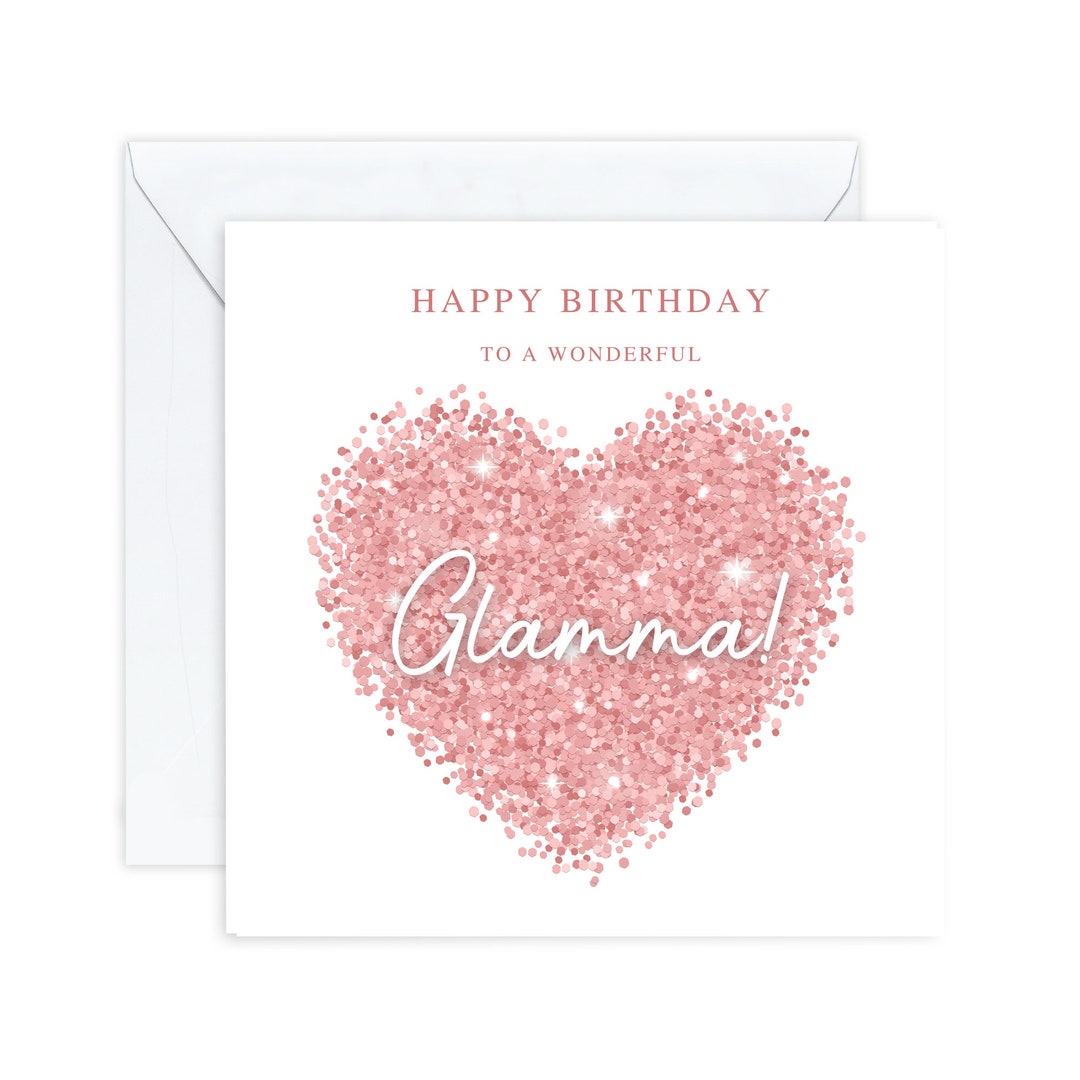 Personalised Glamma Birthday Card Happy Birthday Card for - Etsy