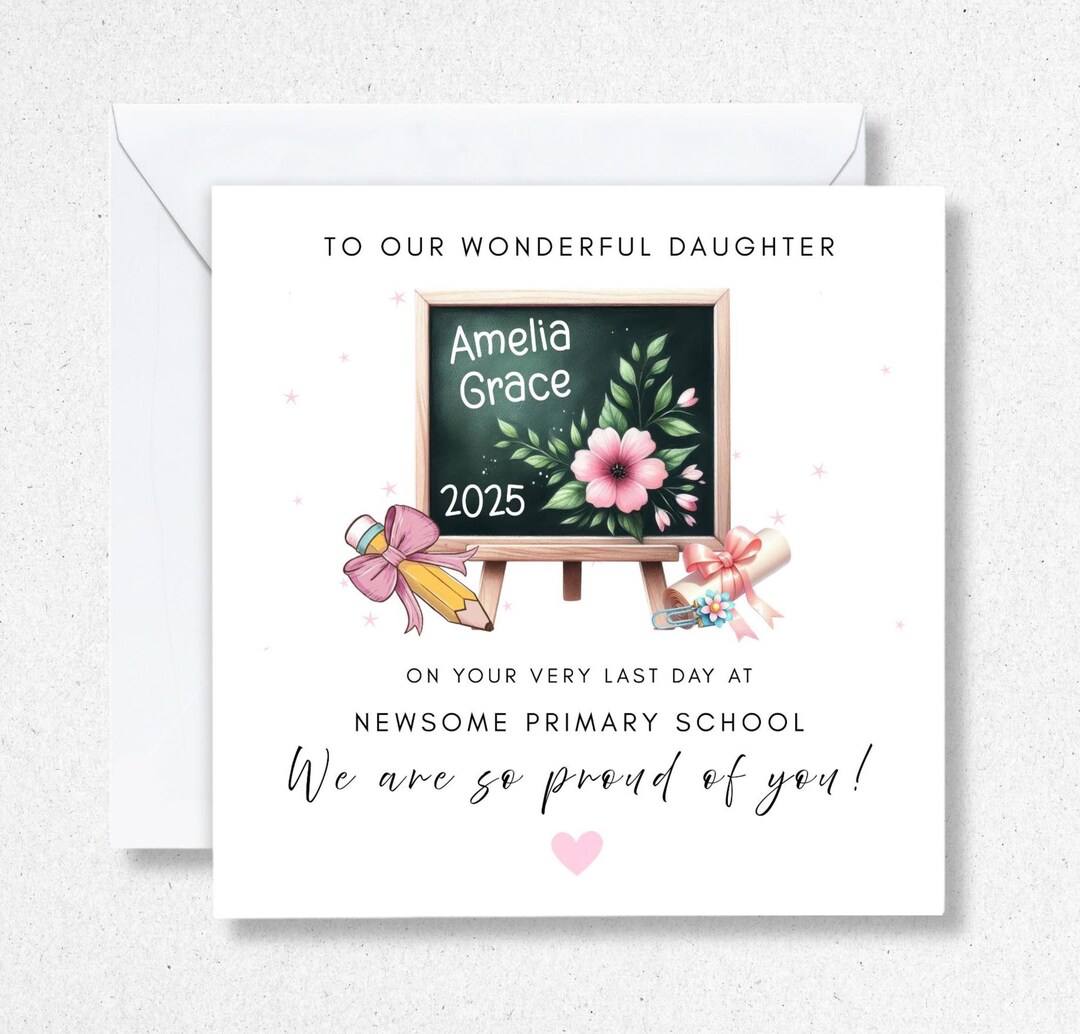Personalised School Leavers Card: Daughter, Granddaughter Keepsake - Etsy