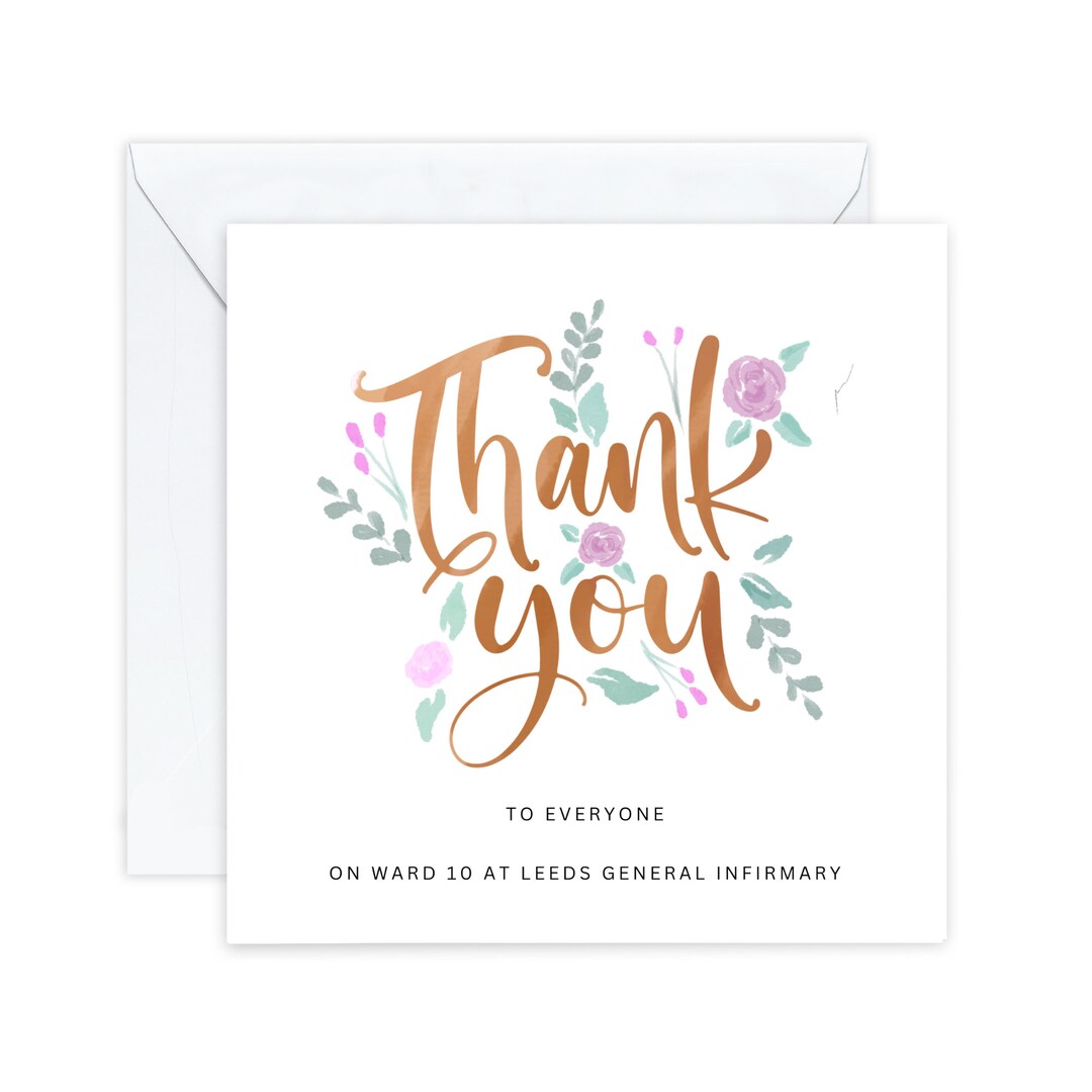Personalised Thank You Card, for Doctors, Nurses Hospital, Healthcare ...