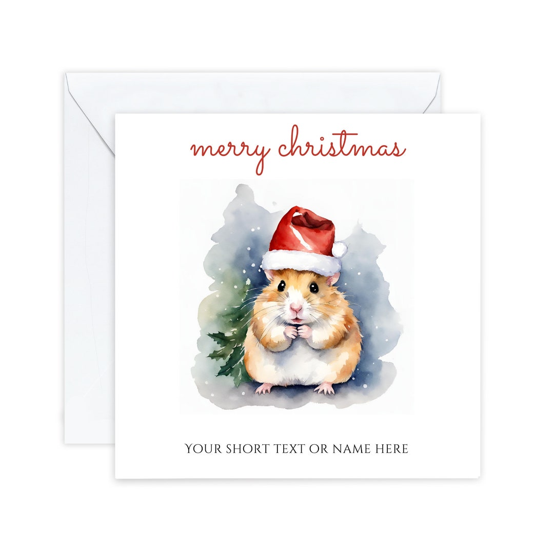 Personalised Christmas Cards, Hamster Christmas Cards, for Friends, for ...