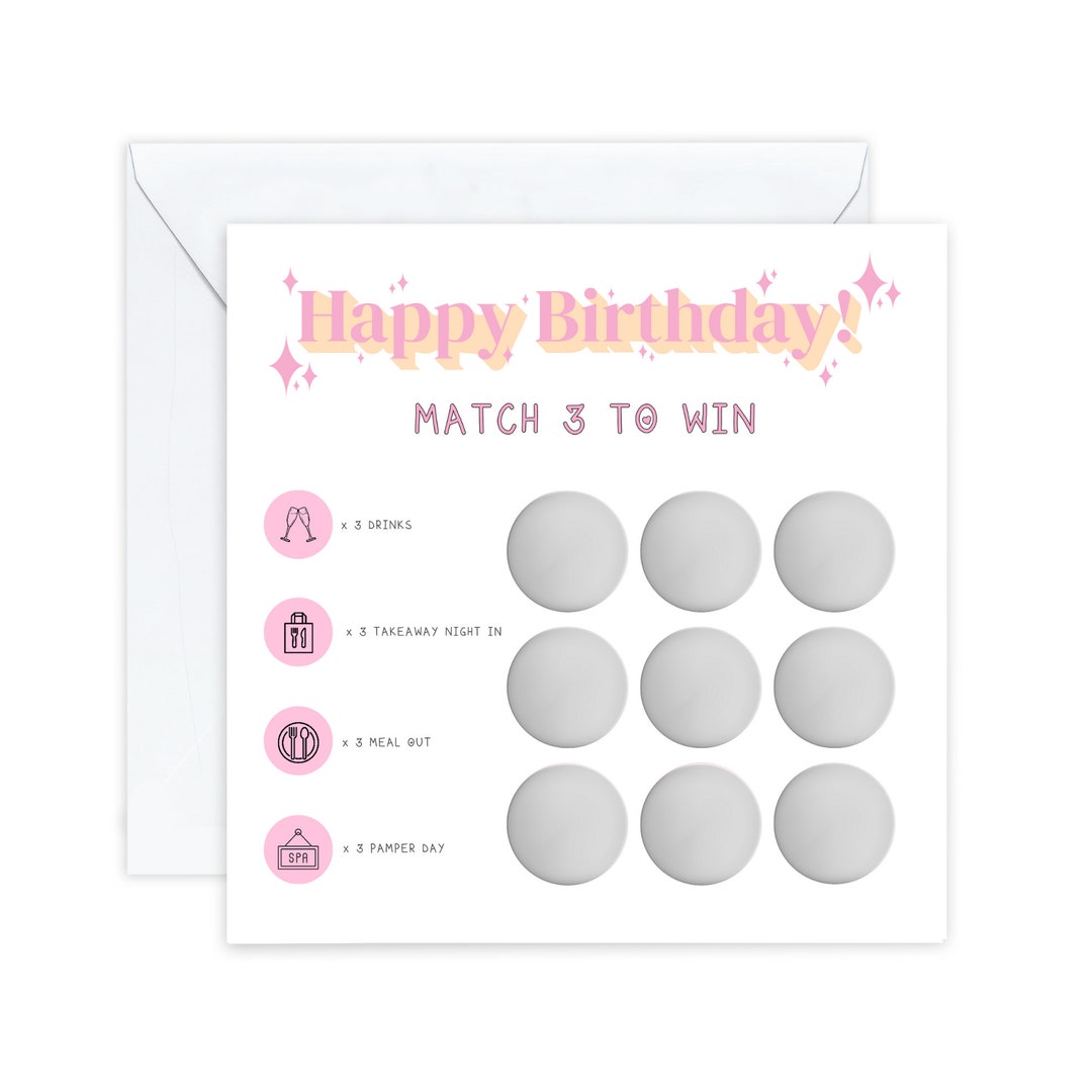 Birthday Card for Mum Birthday Scratch Card for Mum Mums - Etsy