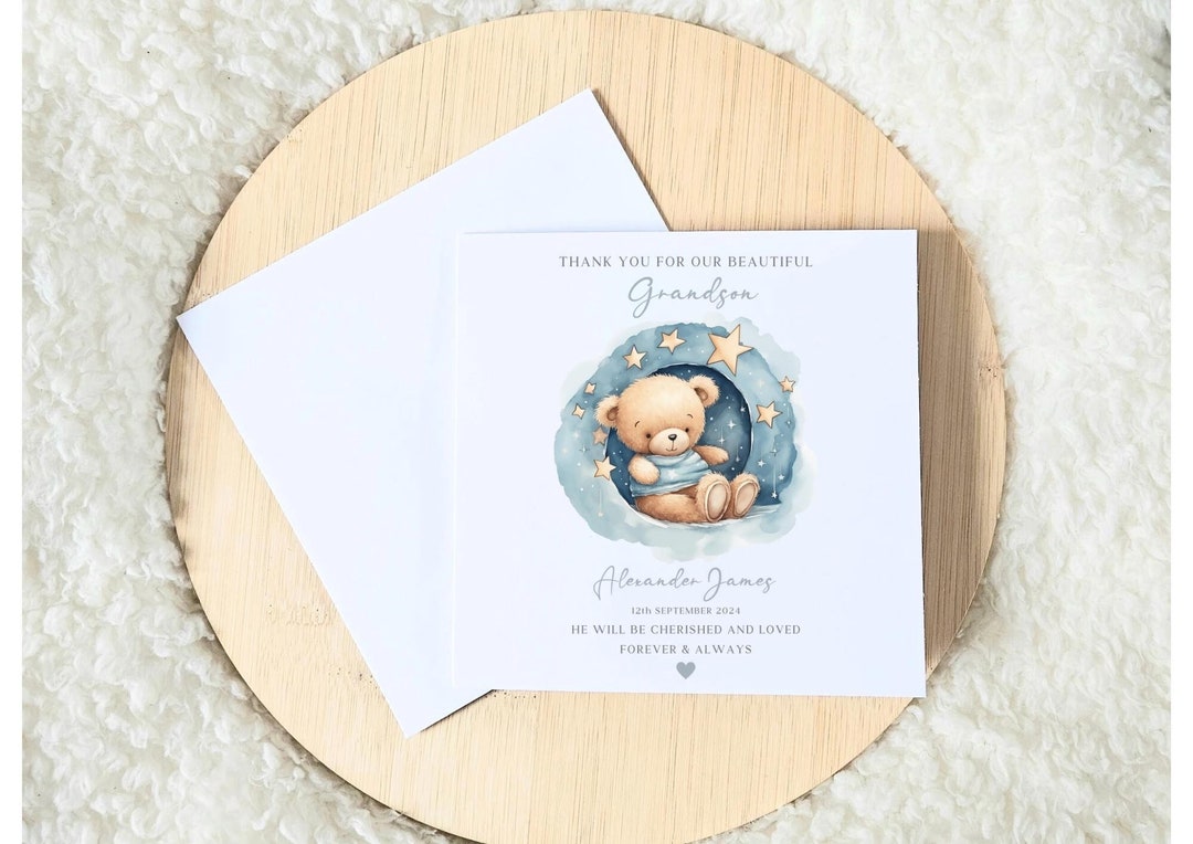 Thank You for Our My Grandson Card, New Grandparents Cards, New Baby ...