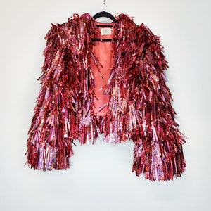 Watermelon Glitter & Pink Tinsel Jacket - Etsy