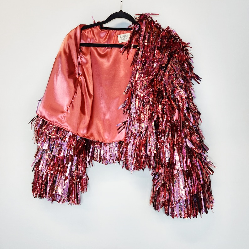 Watermelon Glitter & Pink Tinsel Jacket - Etsy