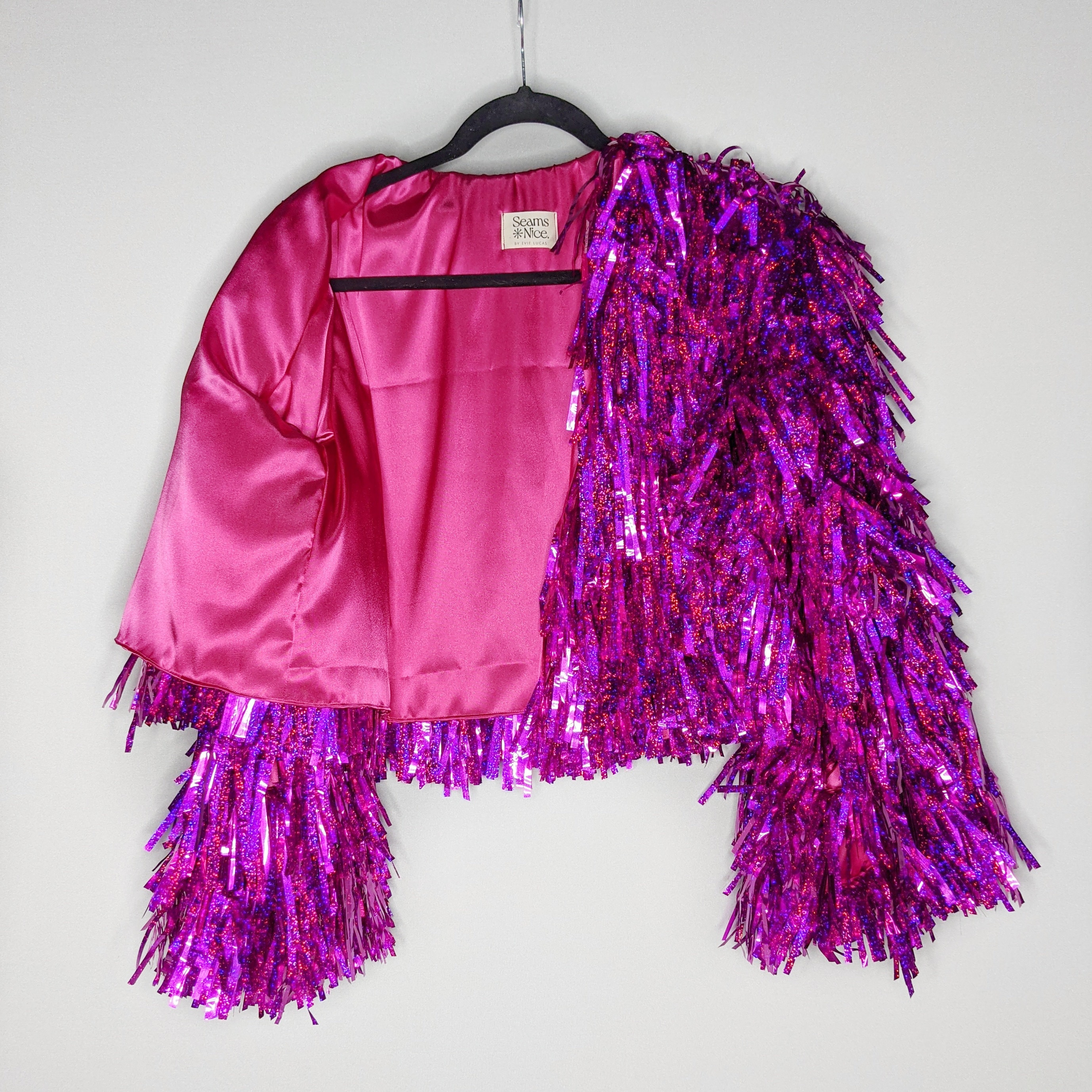 Magenta Sparkle Luxe Tinsel Jacket - Etsy