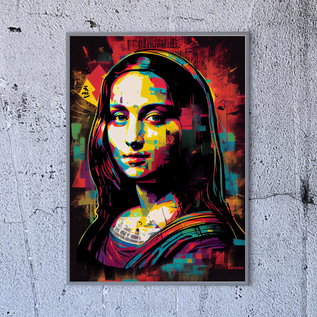 Mona Lisa Pop Art, Pop Art Digital Poster, Instant Download, Pop Art ...