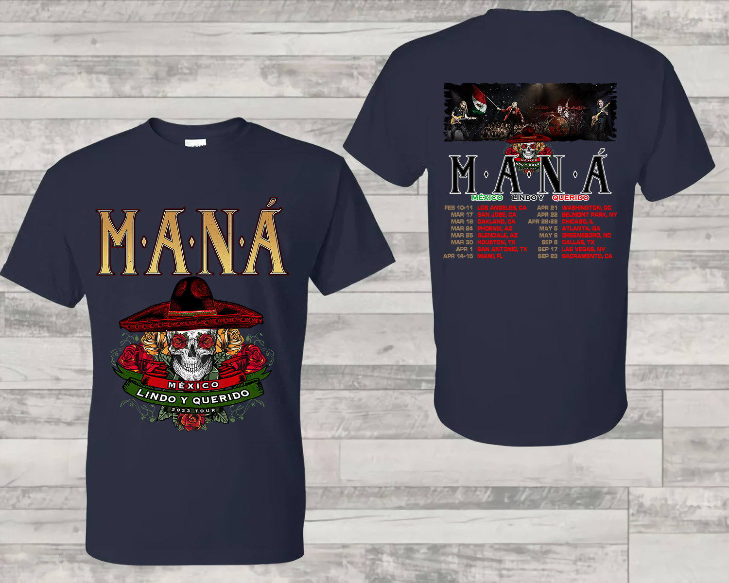 Man Tour 2023 T Shirt, Mana Concert Shirt, Mxico Lindo Y Querido Tour ...