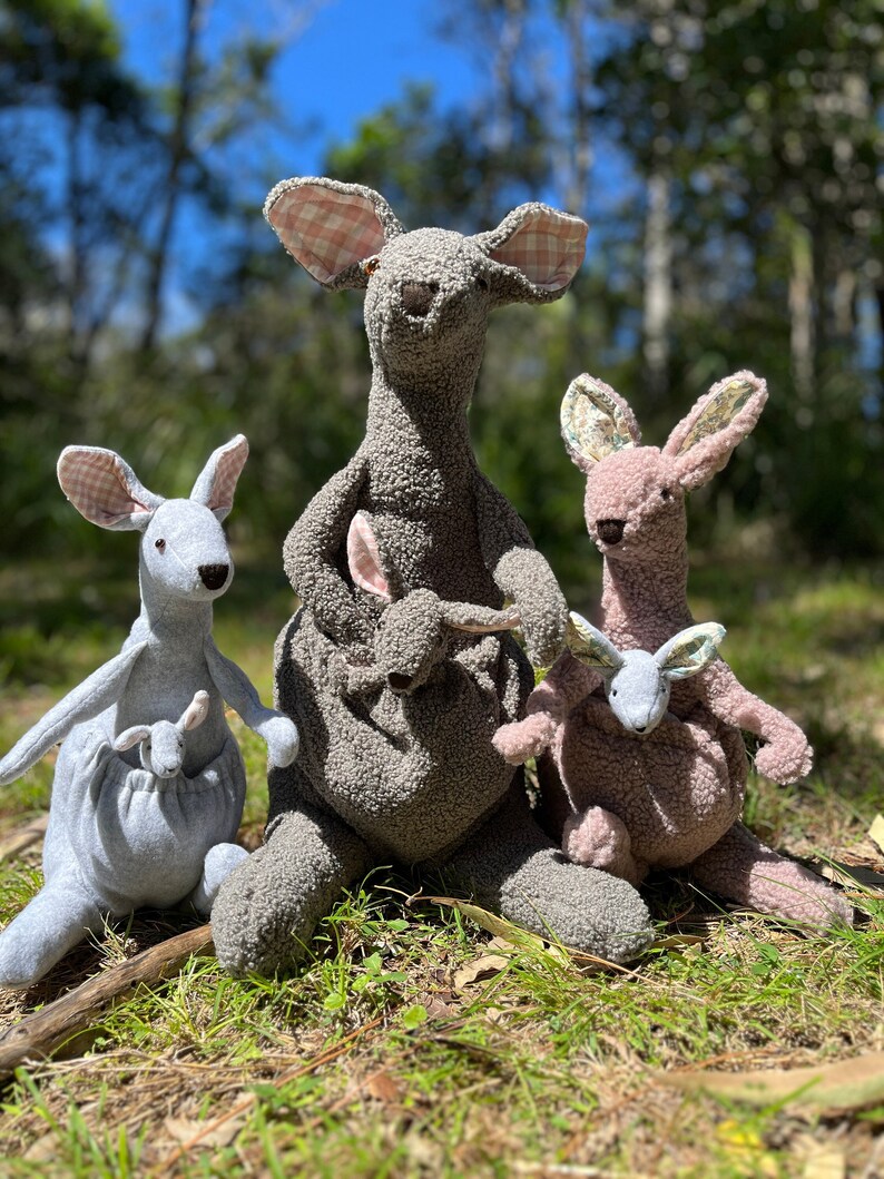 Kangaroo (with Pouch) and Joey Sewing Pattern, Xmas Gift, Pattern ...