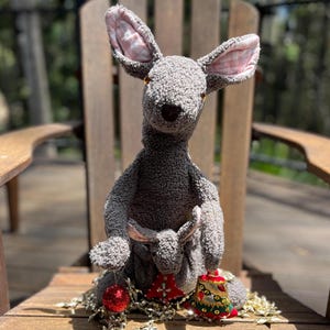 Kangaroo (with Pouch) and Joey Sewing Pattern, Xmas Gift, Pattern ...