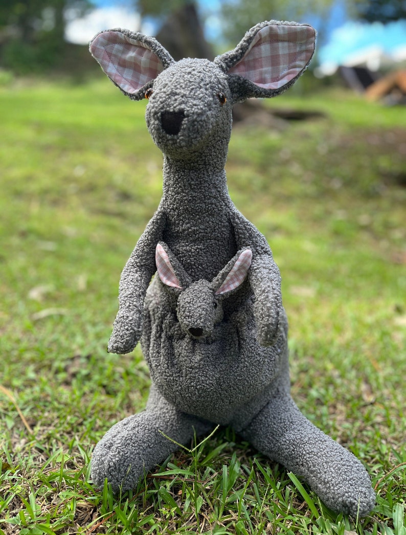 Kangaroo (with Pouch) and Joey Sewing Pattern, Xmas Gift, Pattern ...