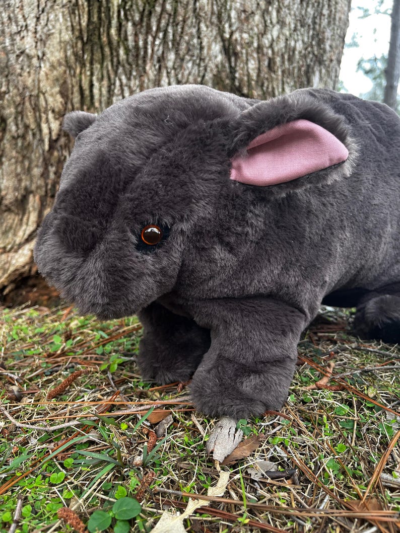 Wombat Stuffed Toy Sewing Pattern: Zippered Pouch Stuffie Large Size ...