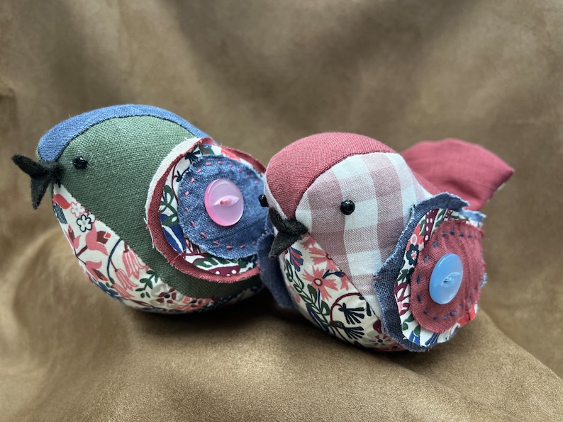 Stuffed Bird Sewing Pattern: Fabric Scrap Toy (digital Download) Easy ...