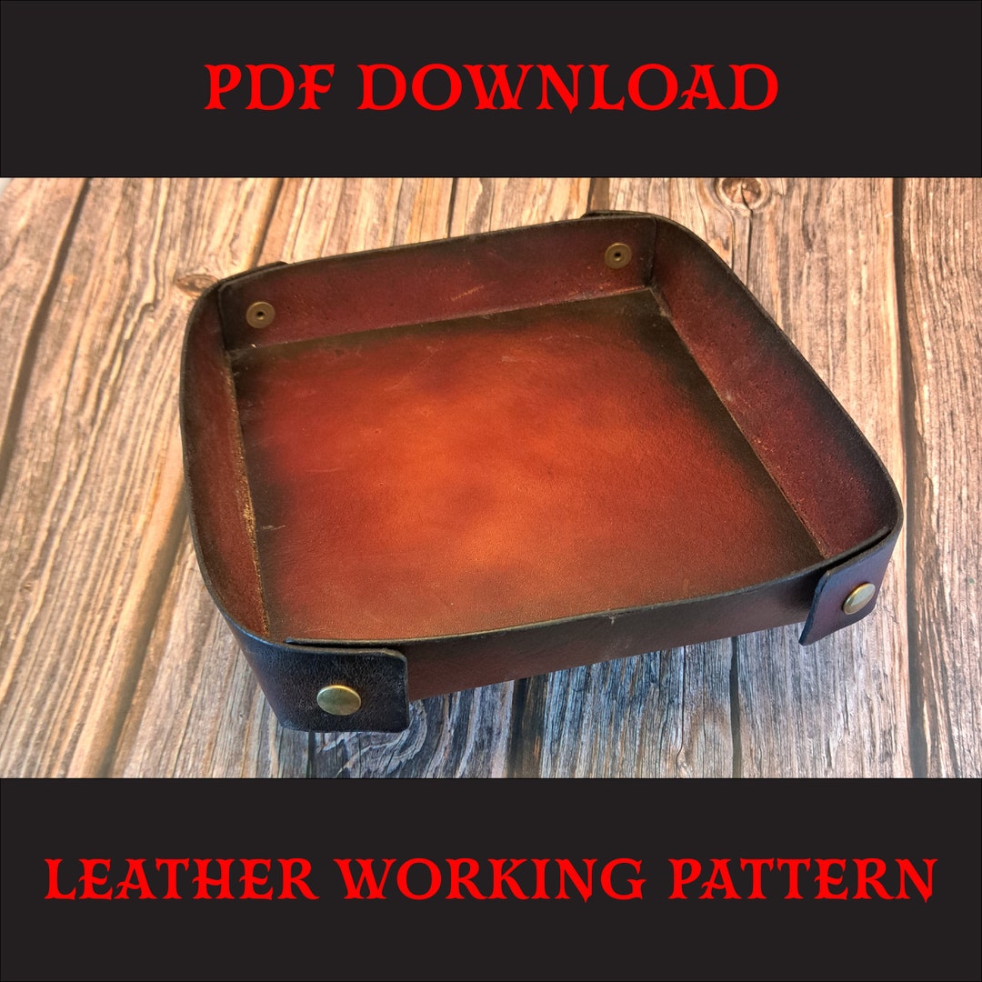 Leather Dice Tray/valet Tray Pattern, Pdf Download, Leathercraft Diy - Etsy