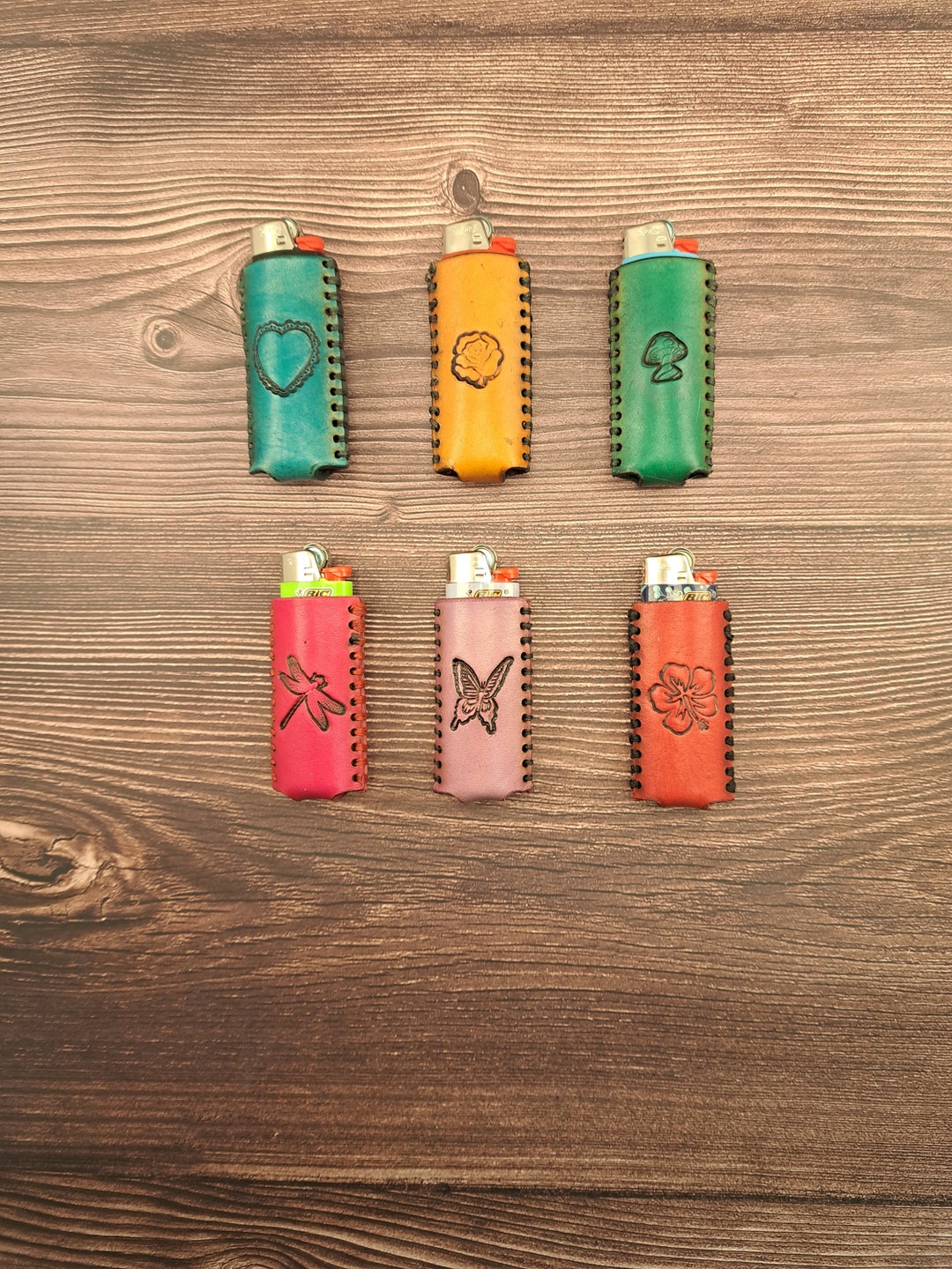 Personalized Leather Lighter Case, Custom Made and Hand Stamped Lighter ...