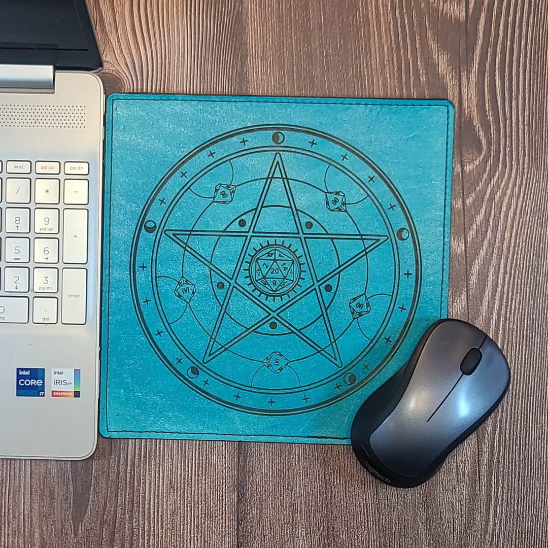 Leather Mouse Pad, Laser Engraved Mouse Pad With Tabletop TTRPG ...