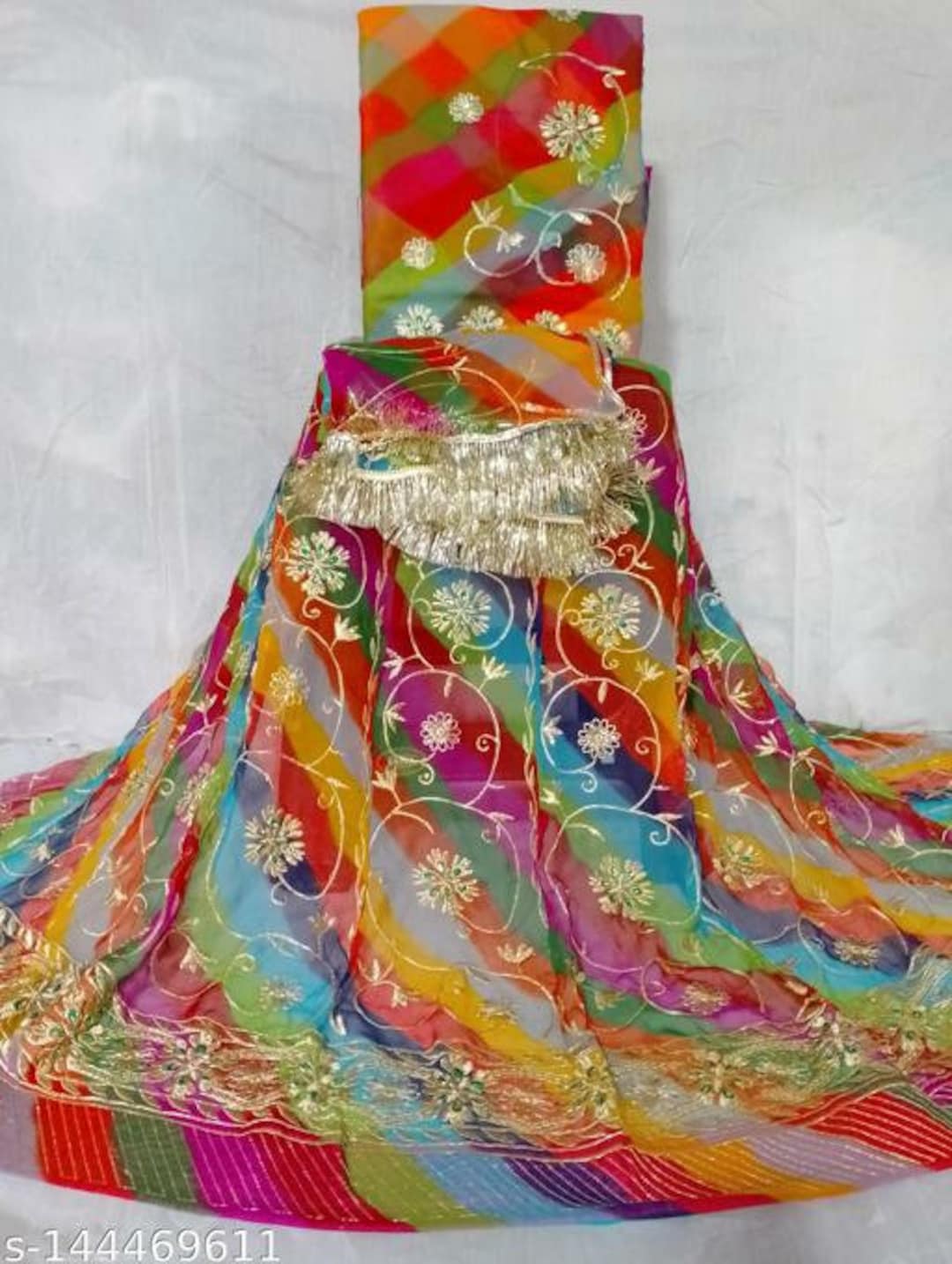 Multi Colour Rajputi Poshak for Women and Girl Unstitched and - Etsy