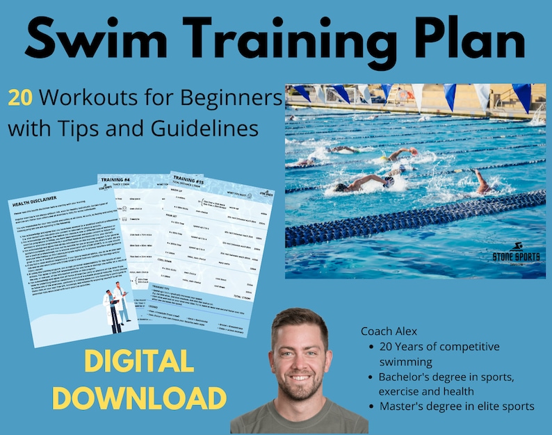 Swimming Training Plan for Beginners / Swim Workout / Swim Program ...