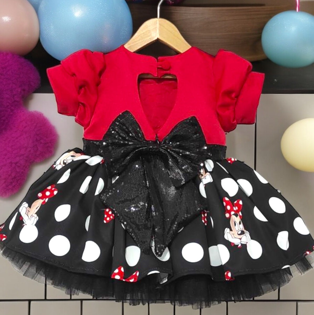 Minnie Mouse Dress, Minnie Mouse Kıds Dress, Minnie Mouse Birtday Dress ...
