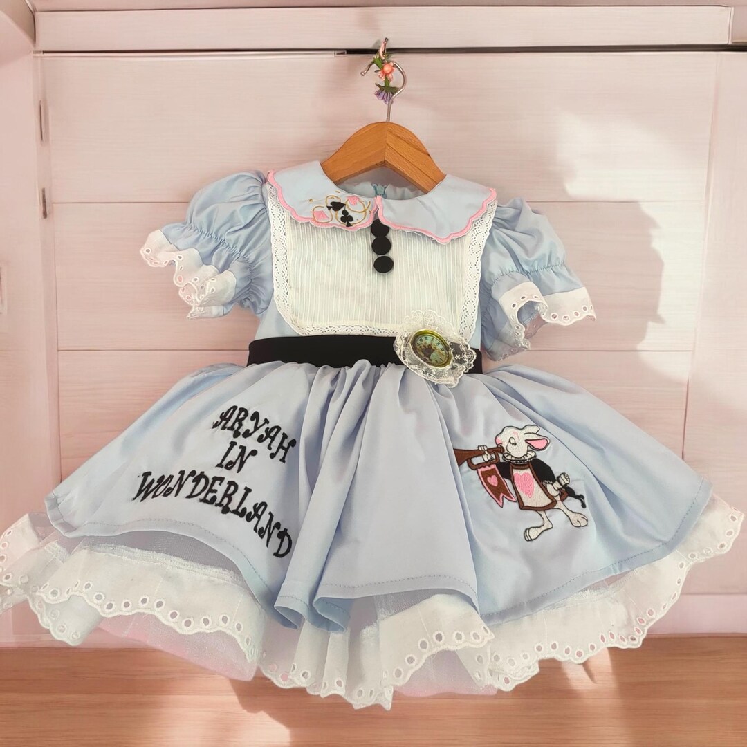 Personalized Alice Dress , Alice Wonderland Birthday Dress. Sparkle ...