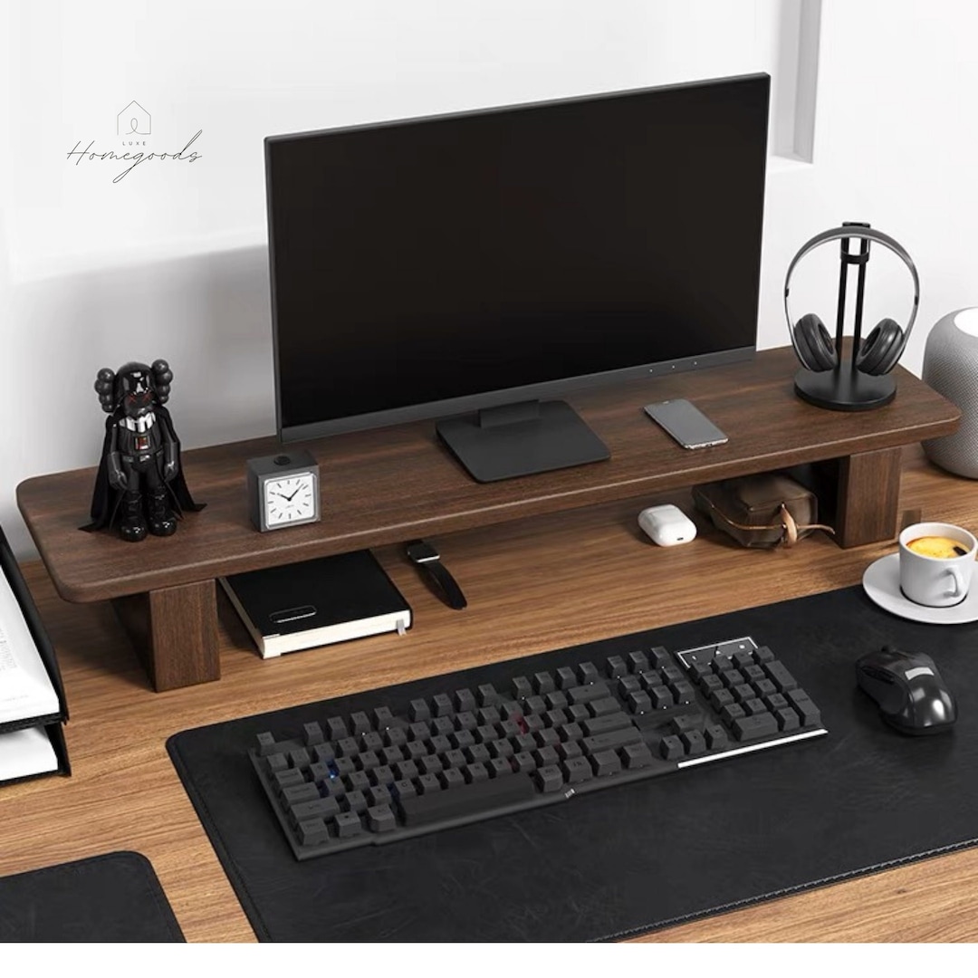 Premium Monitor Stand Monitor Riser Office Desk Organizer - Etsy