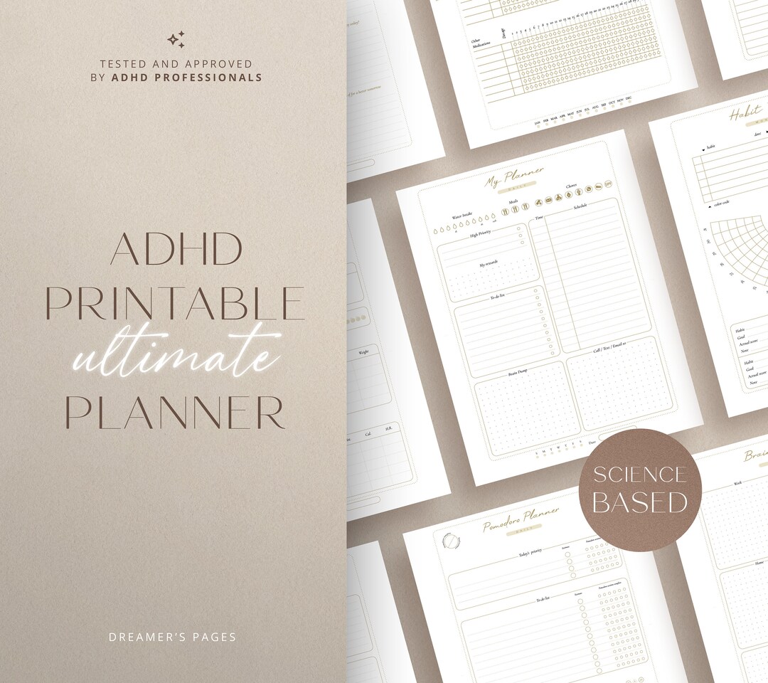 ADHD Planner | ADHD Printable Planner | ADHD Planner Adult | Adhd Daily ...