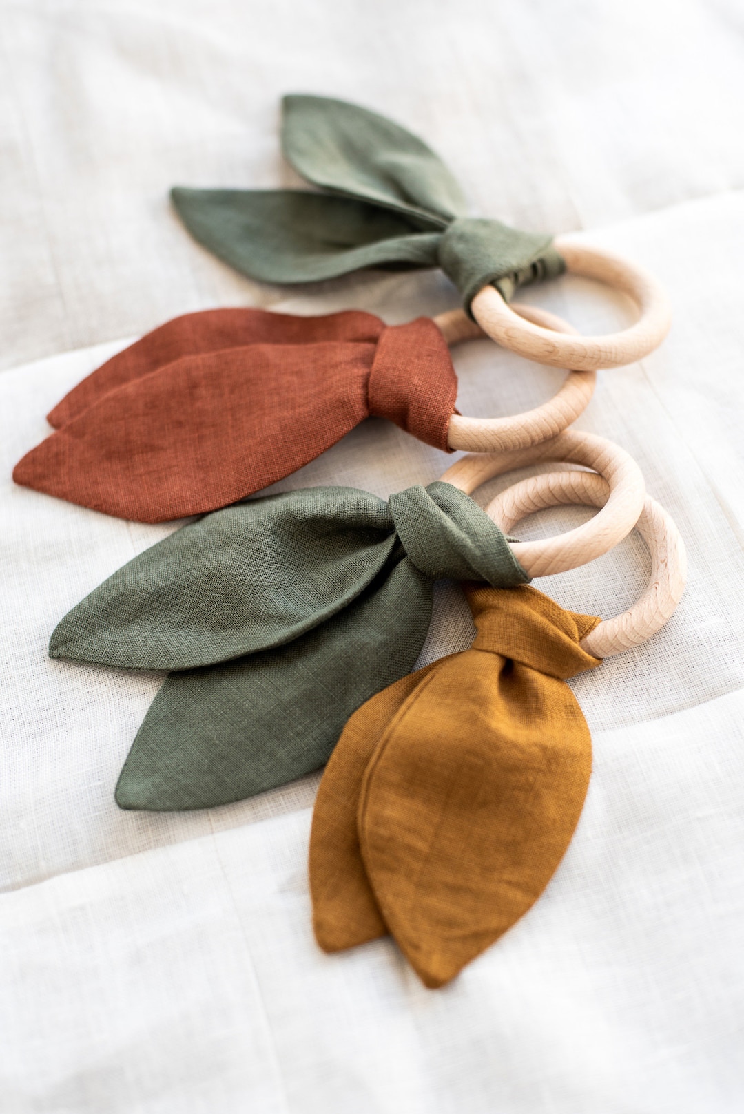 PDF Sewing Pattern Wooden Teether, DIY Fabric Teething Ring, Natural ...