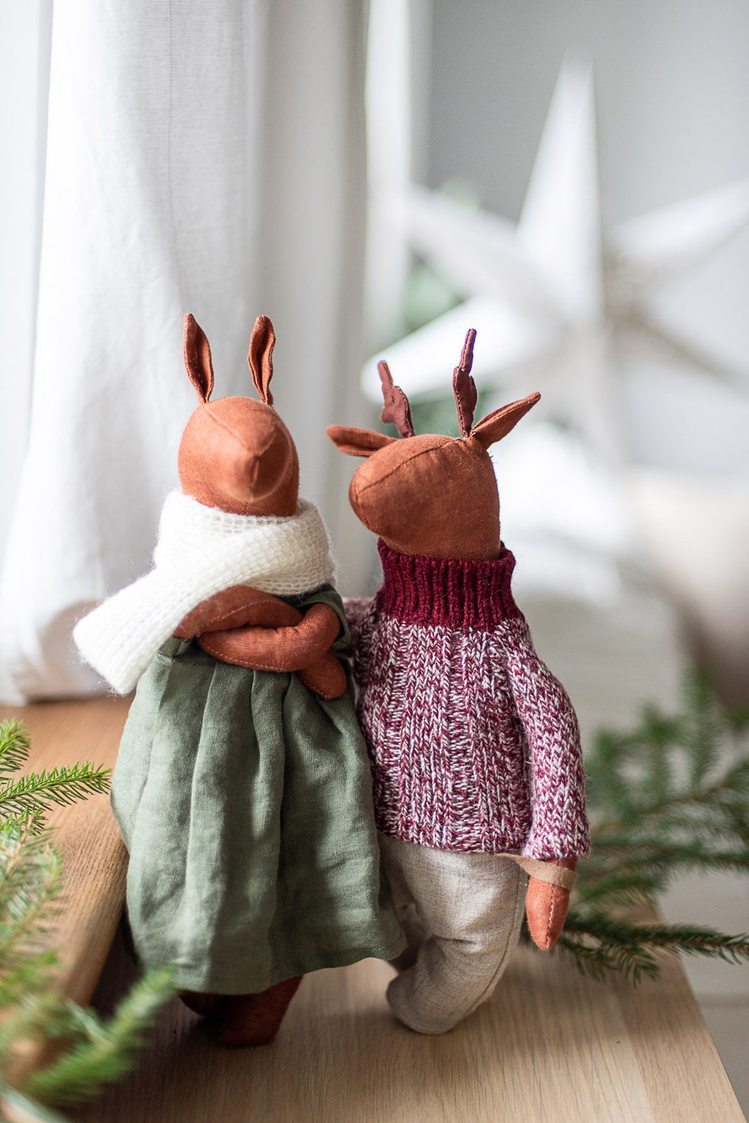 DIY Christmas Deer PDF Sewing Pattern and Tutorial, Stuffed Deer and ...